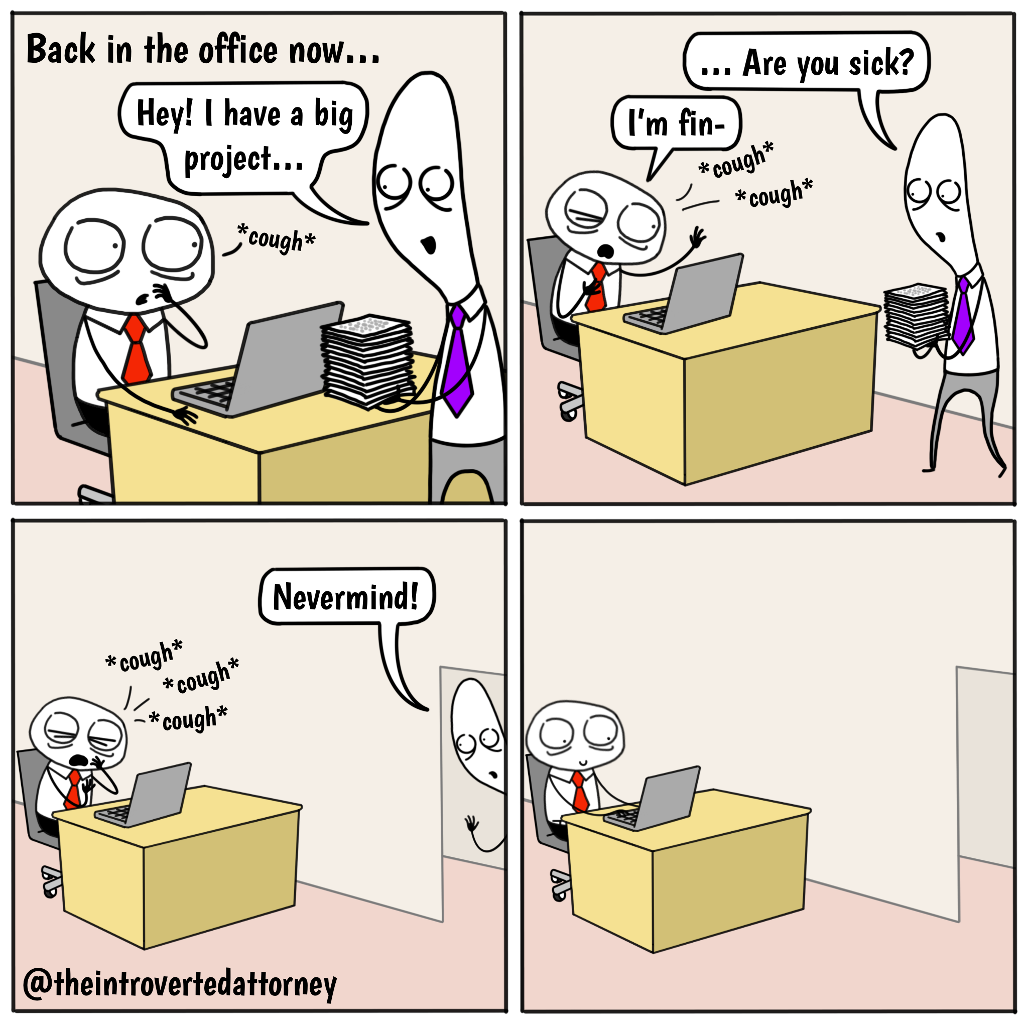 Cough | Lawyer Humor | Introverted Attorney Comic – The Introverted ...