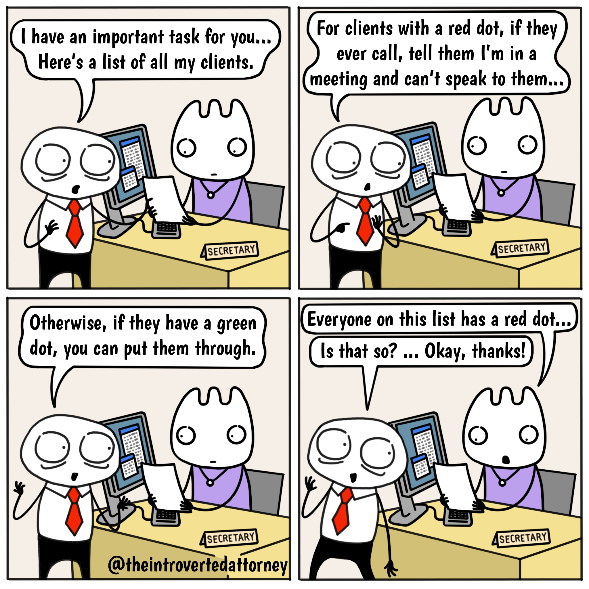 The List | Lawyer Humor | Introverted Attorney Comic – The Introverted ...