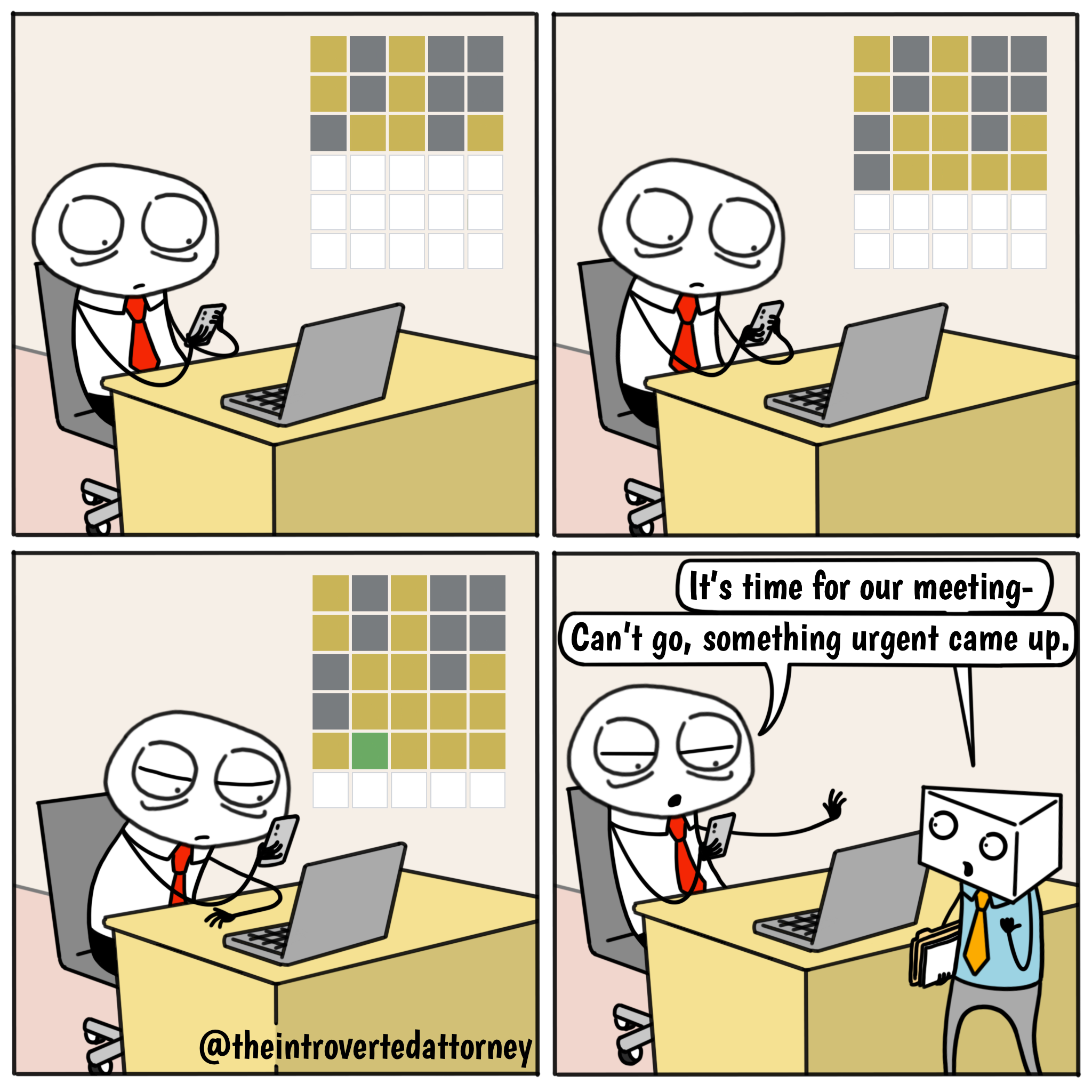 Wordle | Lawyer Humor | Introverted Attorney Comic – The Introverted ...