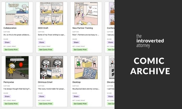 The Introverted Attorney | Comic Archive | Lawyer and Work Humor