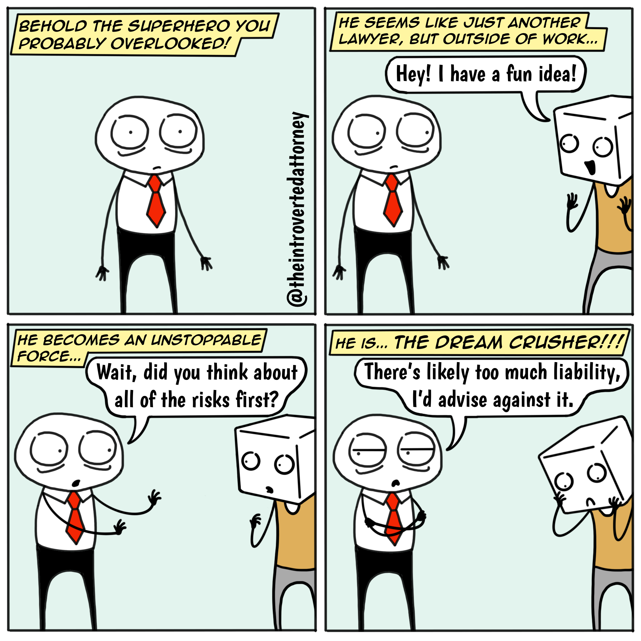Superhero | Lawyer Humor | Introverted Attorney Comic – The Introverted ...